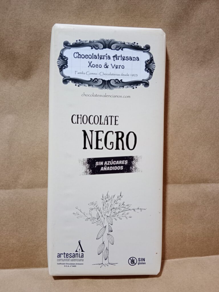 Tableta Chocolate PURO SIN AZUCÁR 85% añadido con maltitol - Chocolates ...